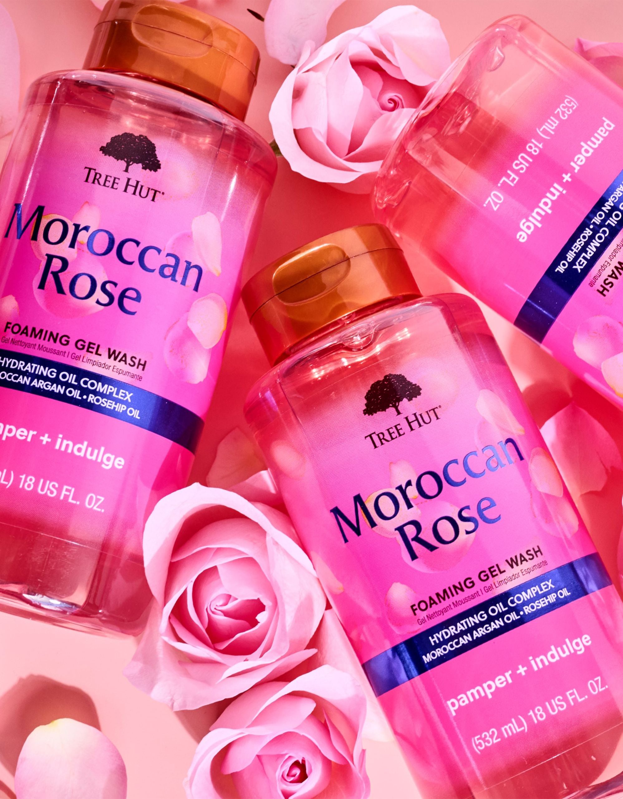 moroccan rose foaming gel wash – Tree Hut